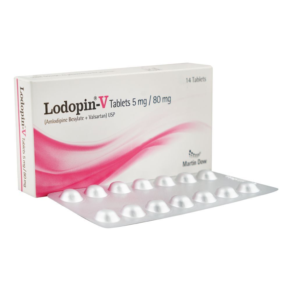 Martin Dow Lodopin-V Tablet, 5mg/80mg, 14-Pack