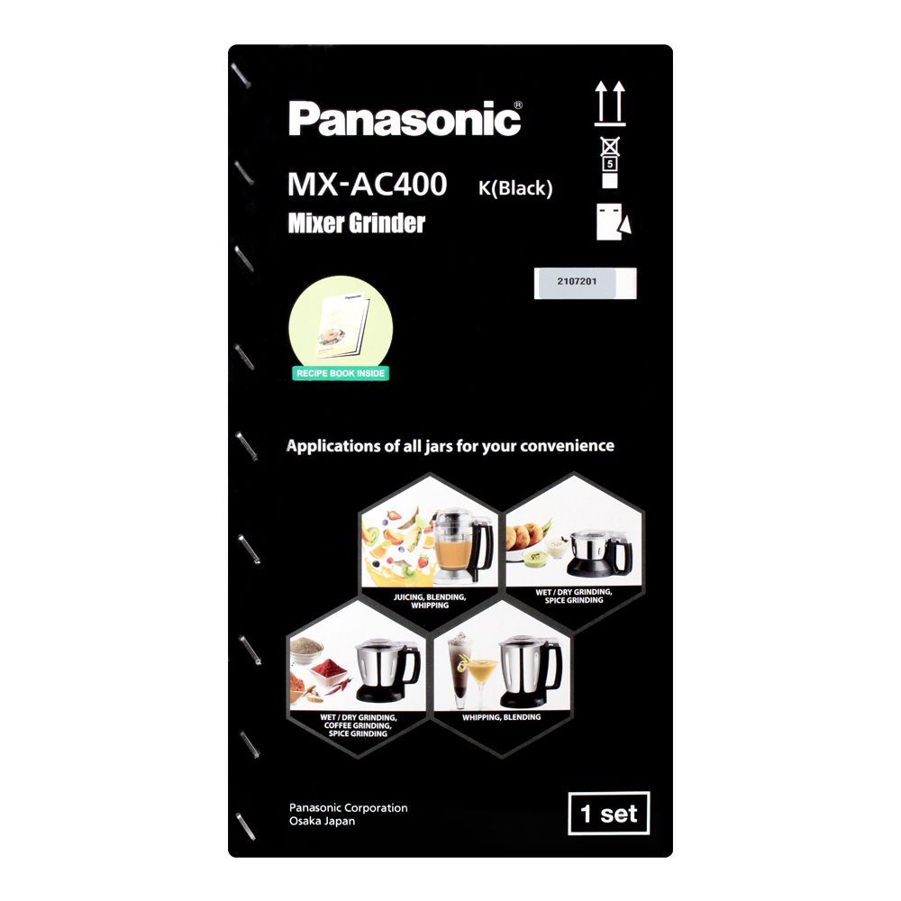 Purchase Panasonic Mixer Grinder, Black, MX-AC400 Online at Best Price ...