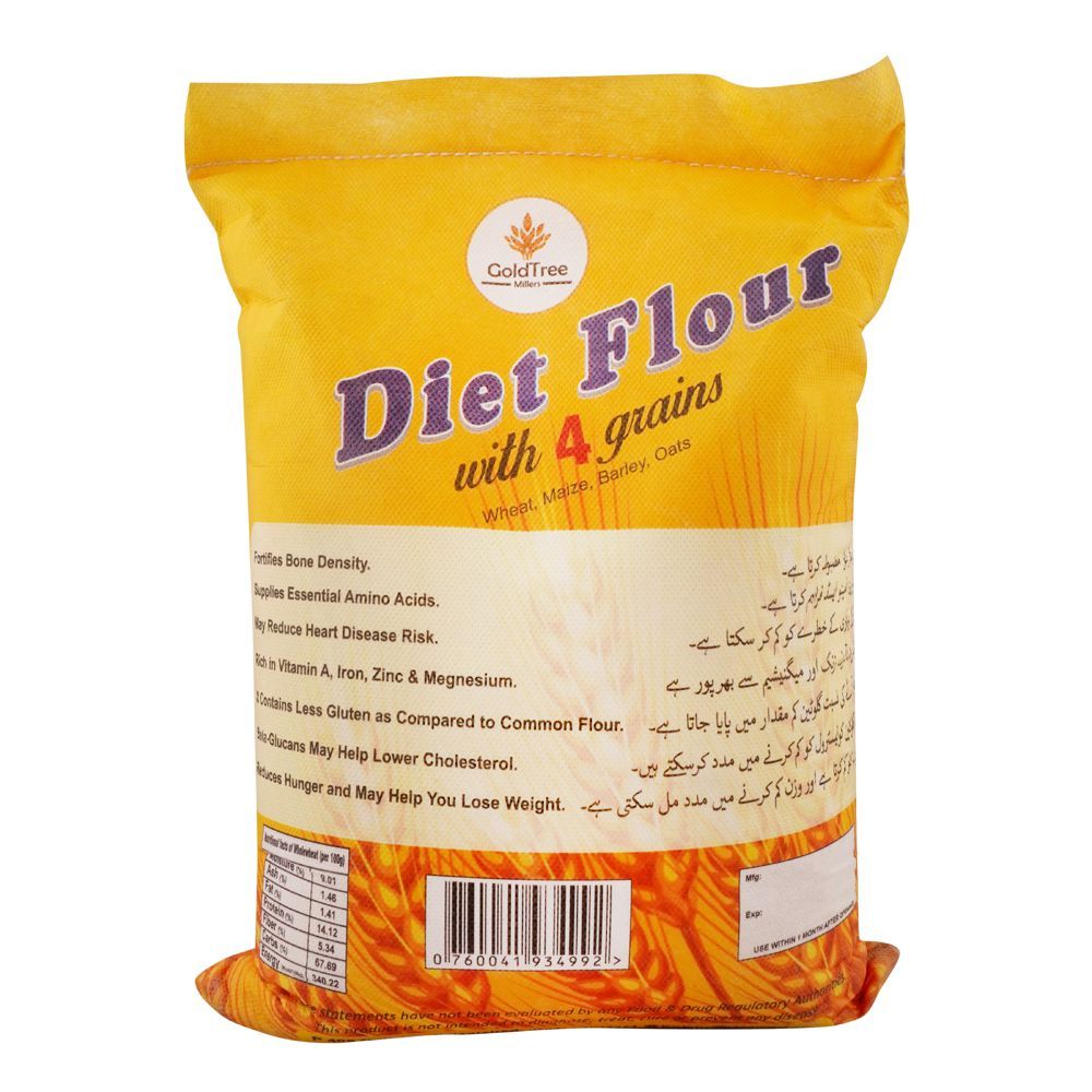 Order Gold Tree Millers Diet Flour With 4 Grains, 5kg Online at Best ...