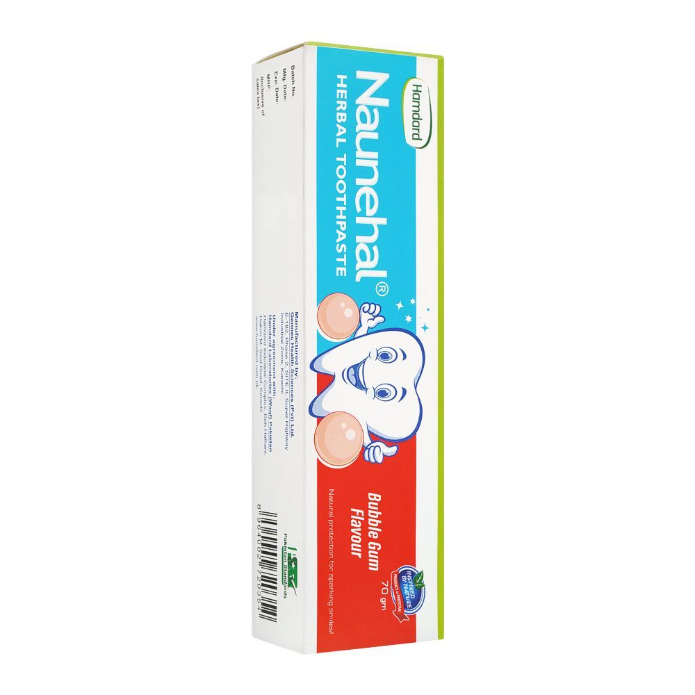 Order Hamdard Naunehal Bubble Gum Herbal Toothpaste, 70g Online at Best ...