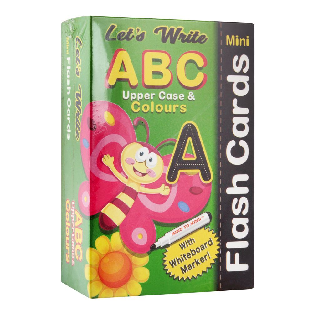 Buy Let's Write Mini Flash Cards: ABC Upper Case & Colours Book Online ...