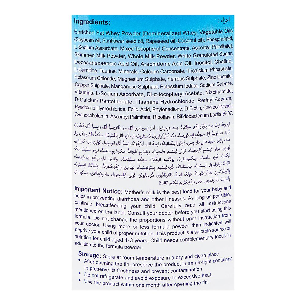 Neo-Lac Rise 3 Milk Powder Growing-Up Formula, From 1-3 Years, 400g