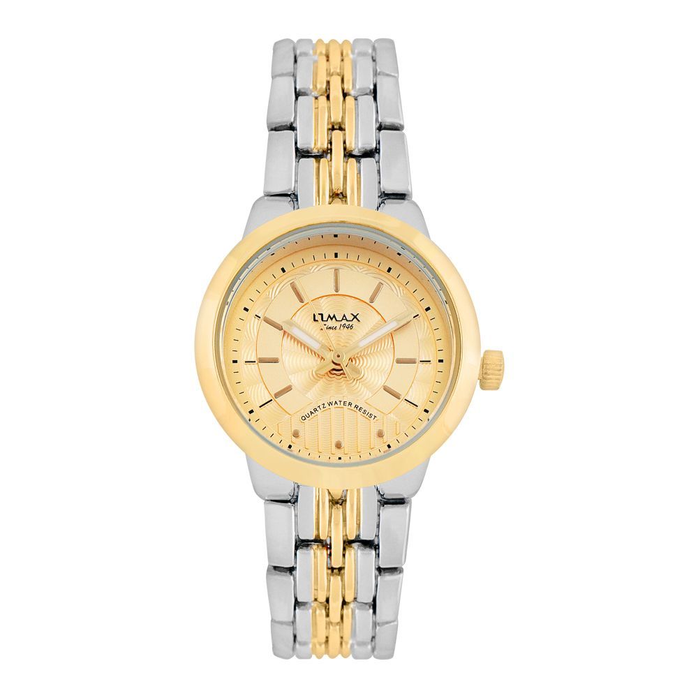 Order Omax Quartz Water Resist Light Gold Round Dial With Two Tone ...