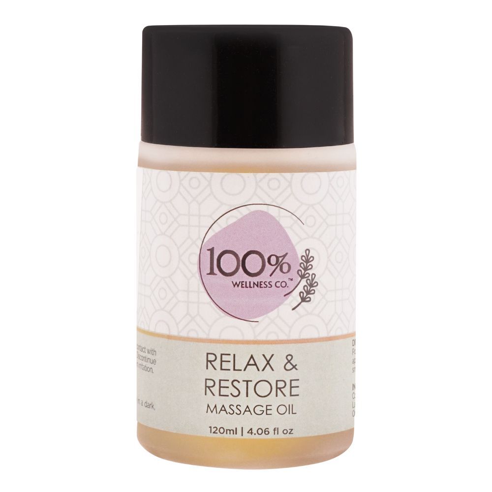 Buy 100% Wellness Co Relax & Restore Massage Oil, 120ml Online at ...