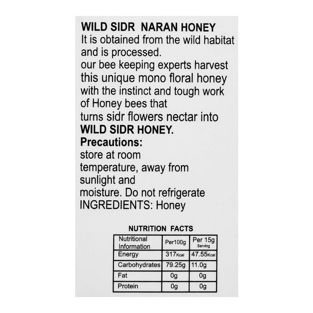 Order Naran Foods Wild Sidr Honey, 80g Online at Best Price in Pakistan ...