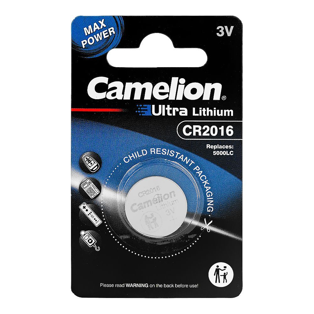 Buy Camelion Lithium Battery, 3V, CR-2016-BP5 Online at Best Price in Pakistan - Naheed.pk