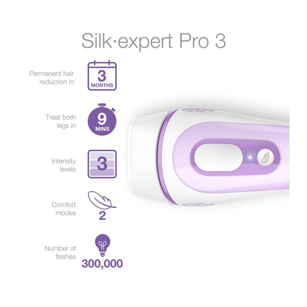 Order Braun Silk Expert Pro 3 IPL Legs, Body & Face Hair Removal System ...