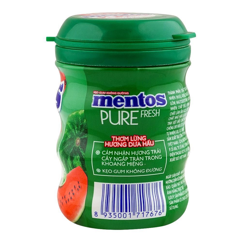 Mentos Pure Fresh Water Melon Gum, 61.25g
