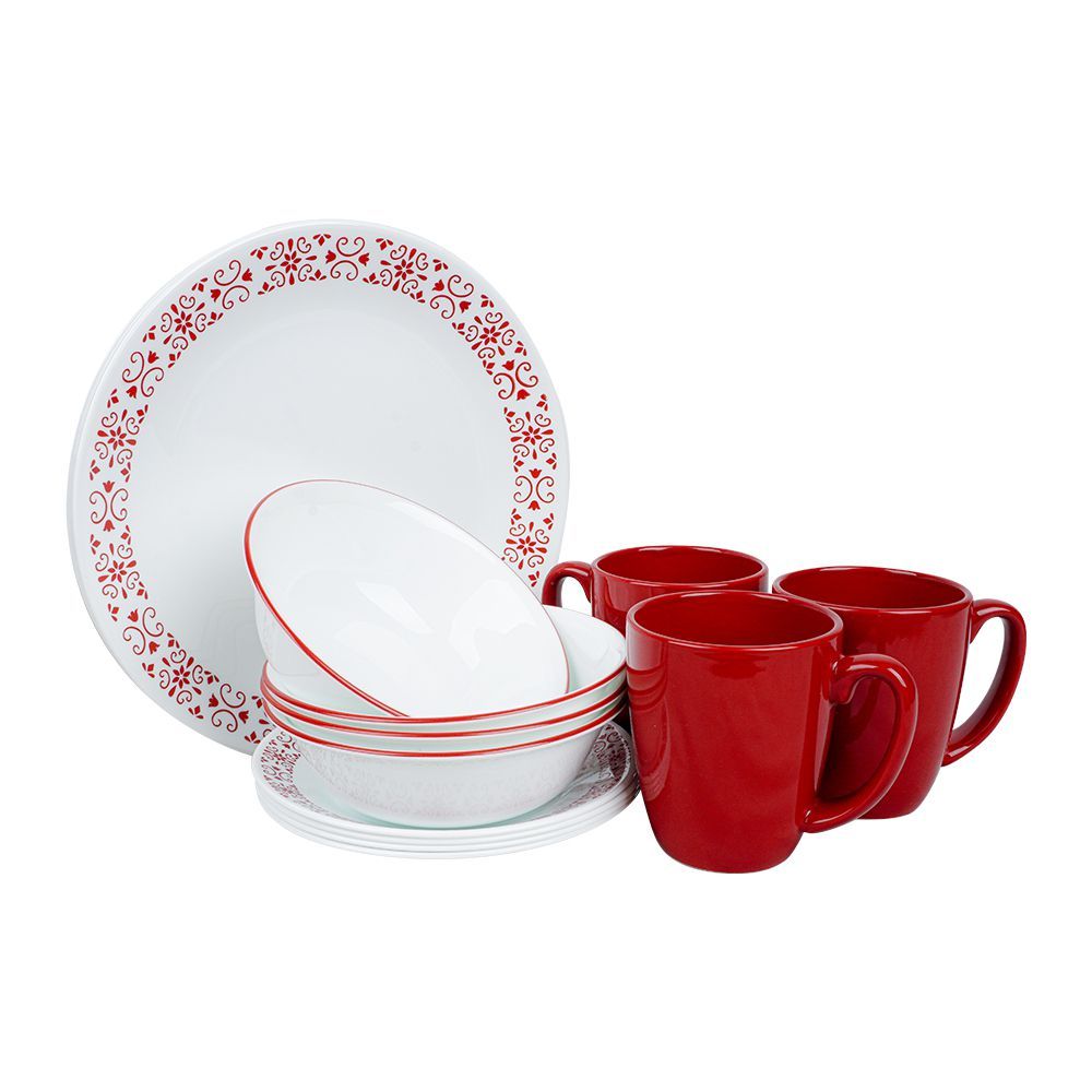 Order Corelle Classic Dinnerware Set, Red Trellis 16-Pack, 16S-RTL-PH ...