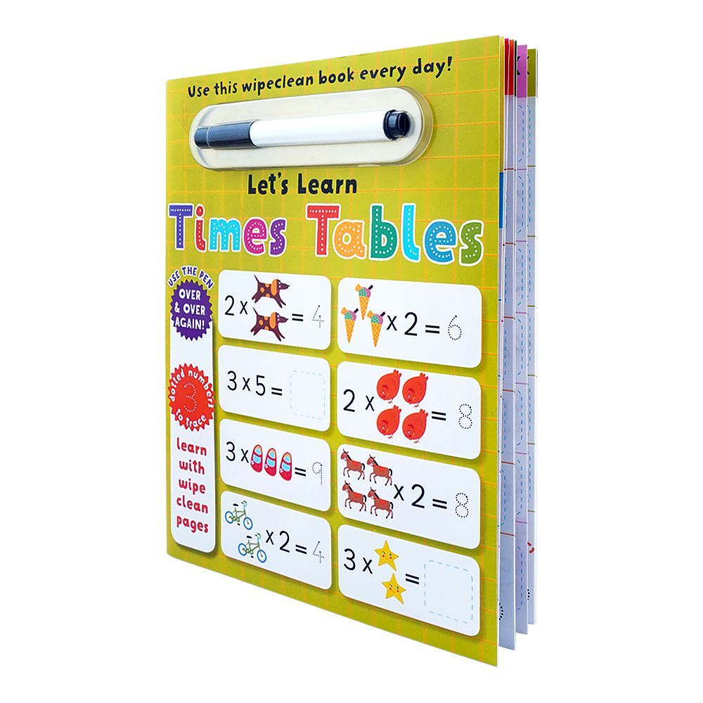 Purchase Let's Learn Times Tables, Wipe & Clean Book Online at Best ...