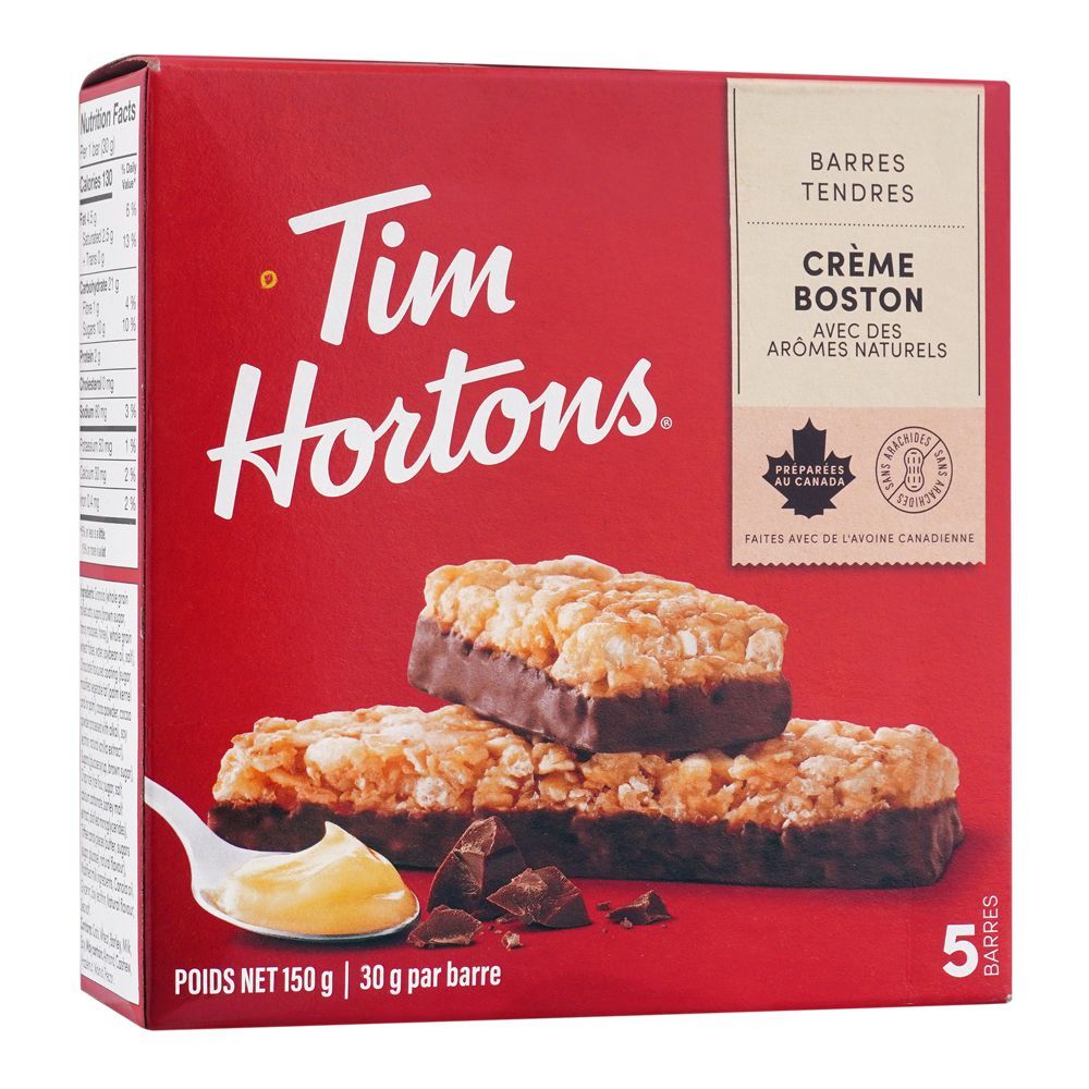 Order Tim Hortons Boston Cream Chewy Granola Bars, 5-Pack 30g Each ...
