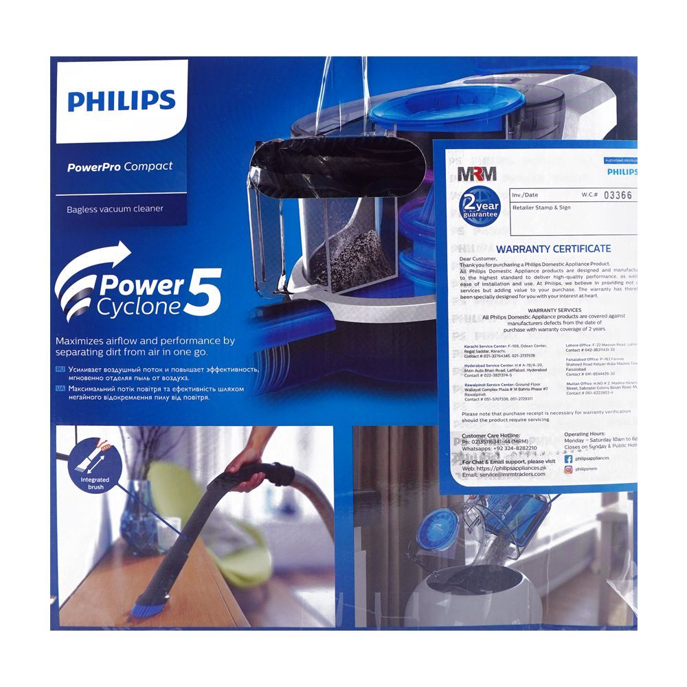 Buy Philips Power Pro Compact Vacuum Cleaner, 1900W, FC9351/01 Online ...