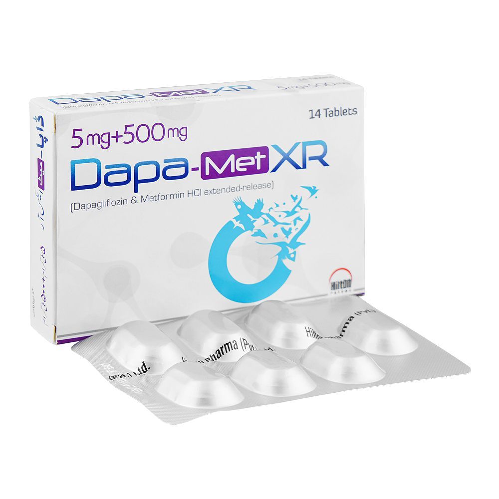 Dapa-Met XR Tablets 5mg+500mg, Box (14 Tablets)
