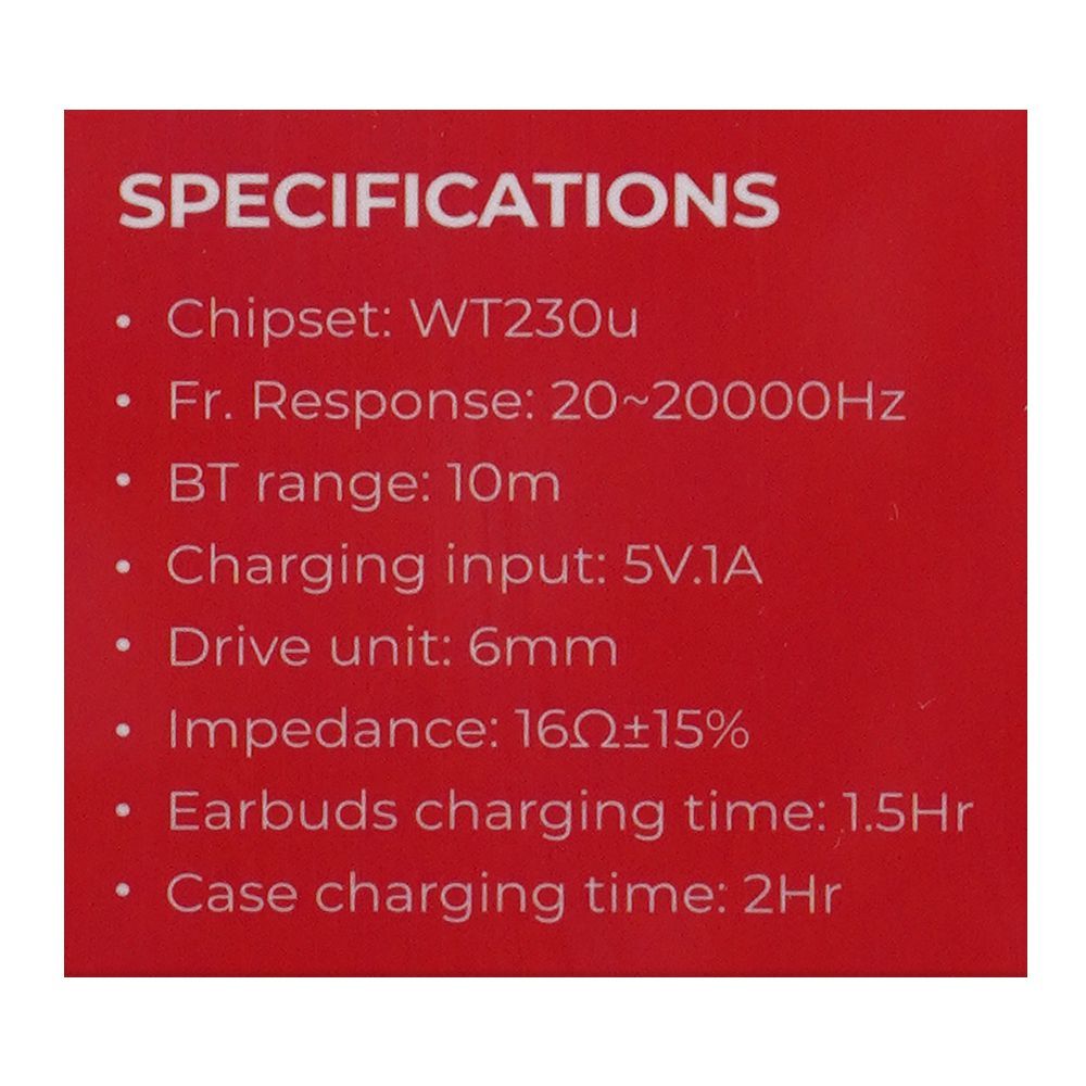 Buy Audionic AI Smart ENC Technology Earbuds, Airbud-400, Black + Red ...