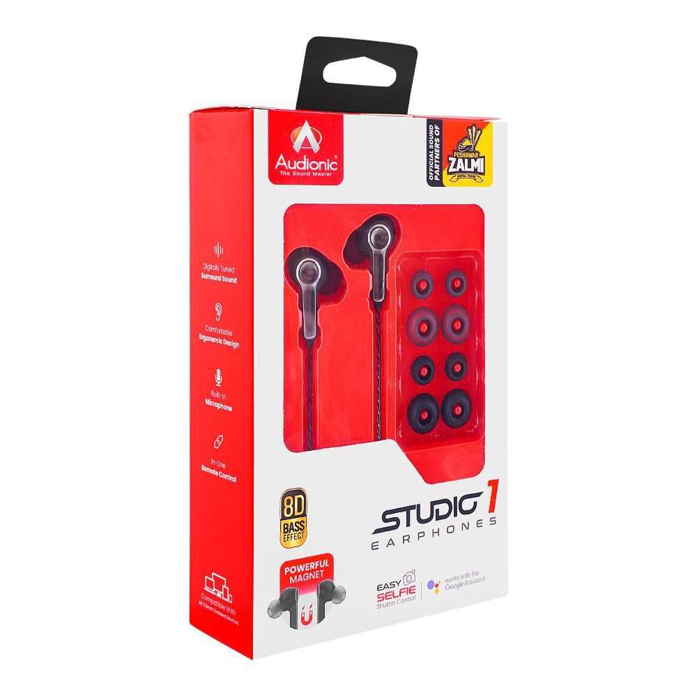 Buy Audionic Studio 1 Powerful Magnet Earphones, Gun Color Online at ...