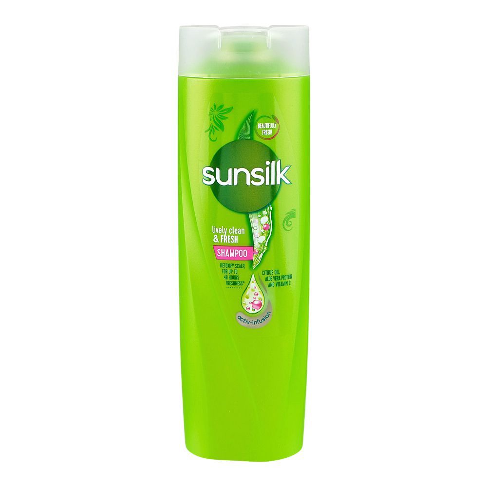 Sunsilk Lively Clean & Fresh Shampoo, For All Hair Types, 300ml