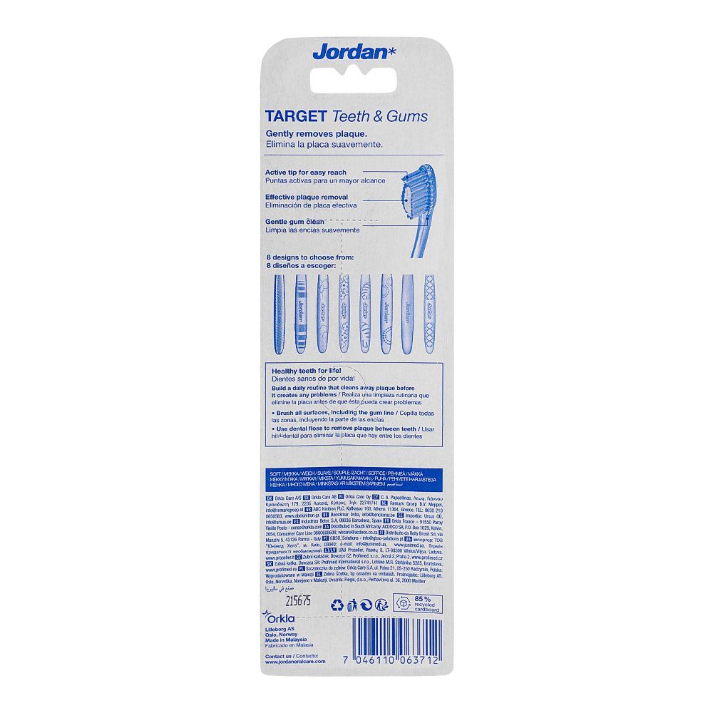 Purchase Jordan Target Teeth & Gums Tooth Brush, Soft, 2-Pack Online at ...