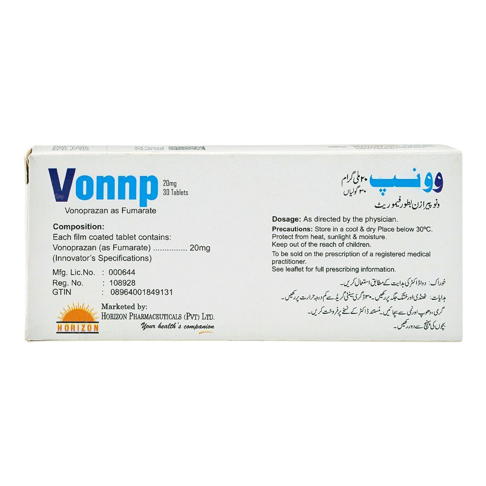 Vonnp 20mg Tablets, Box