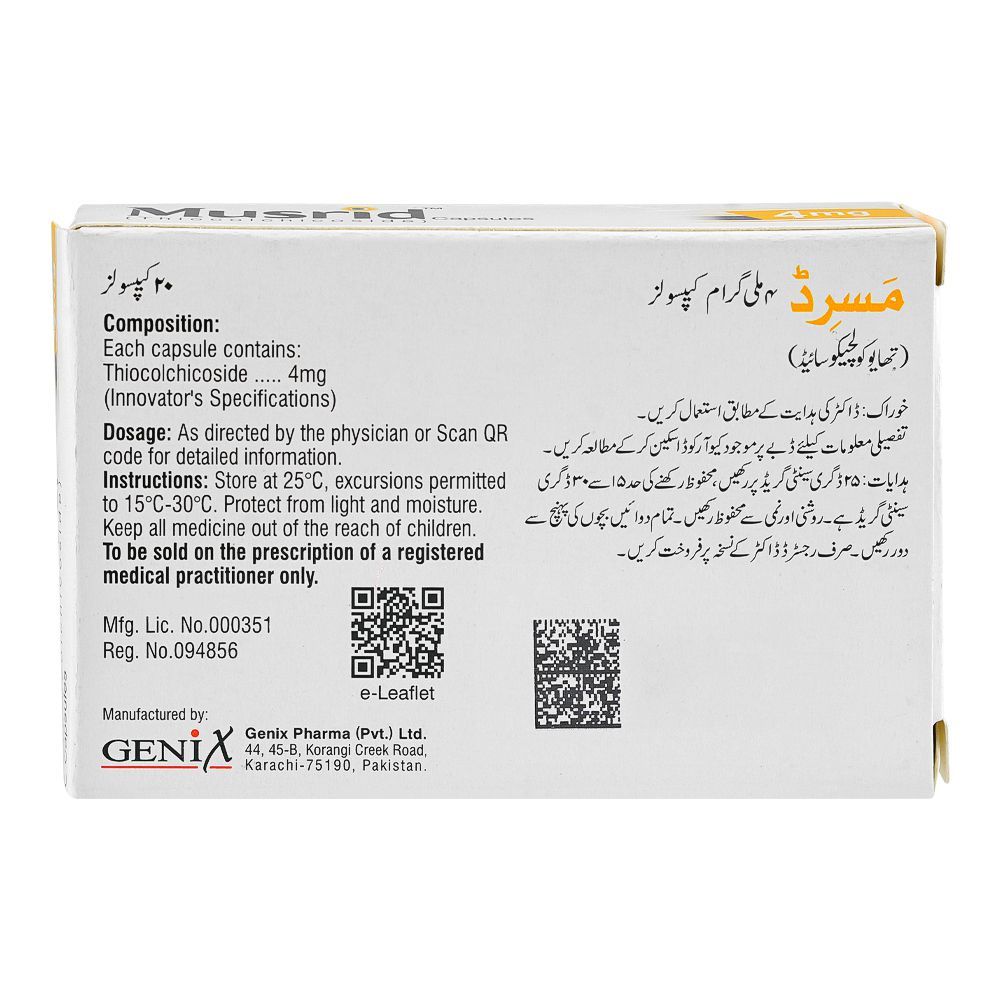 Musrid 4mg Capsules, Strip (10 Capsules)