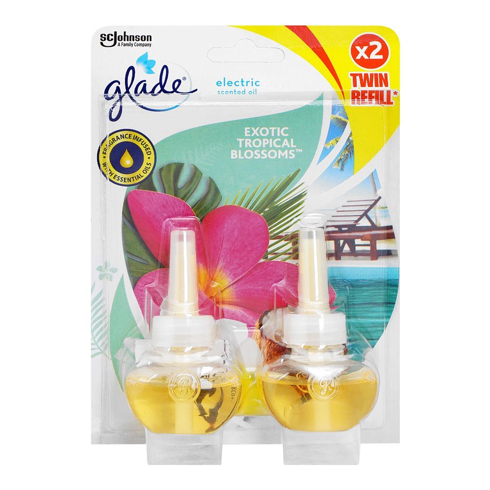 Buy Glade Exotic Tropical Blossoms Electric Scented Oil Twin Refill, 2 ...