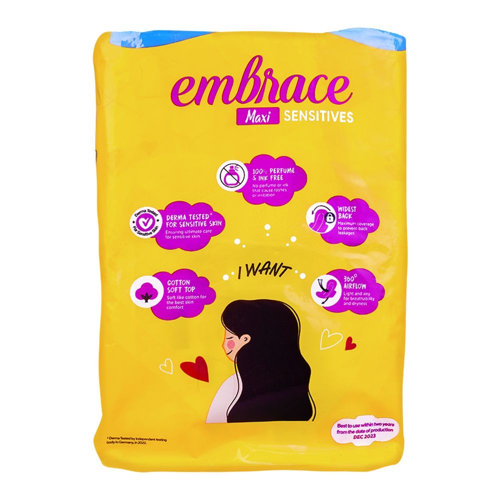 Order Embrace Sensitive Maxi Pads, Extra Long, Value Pack, 26-Pack, Rs ...