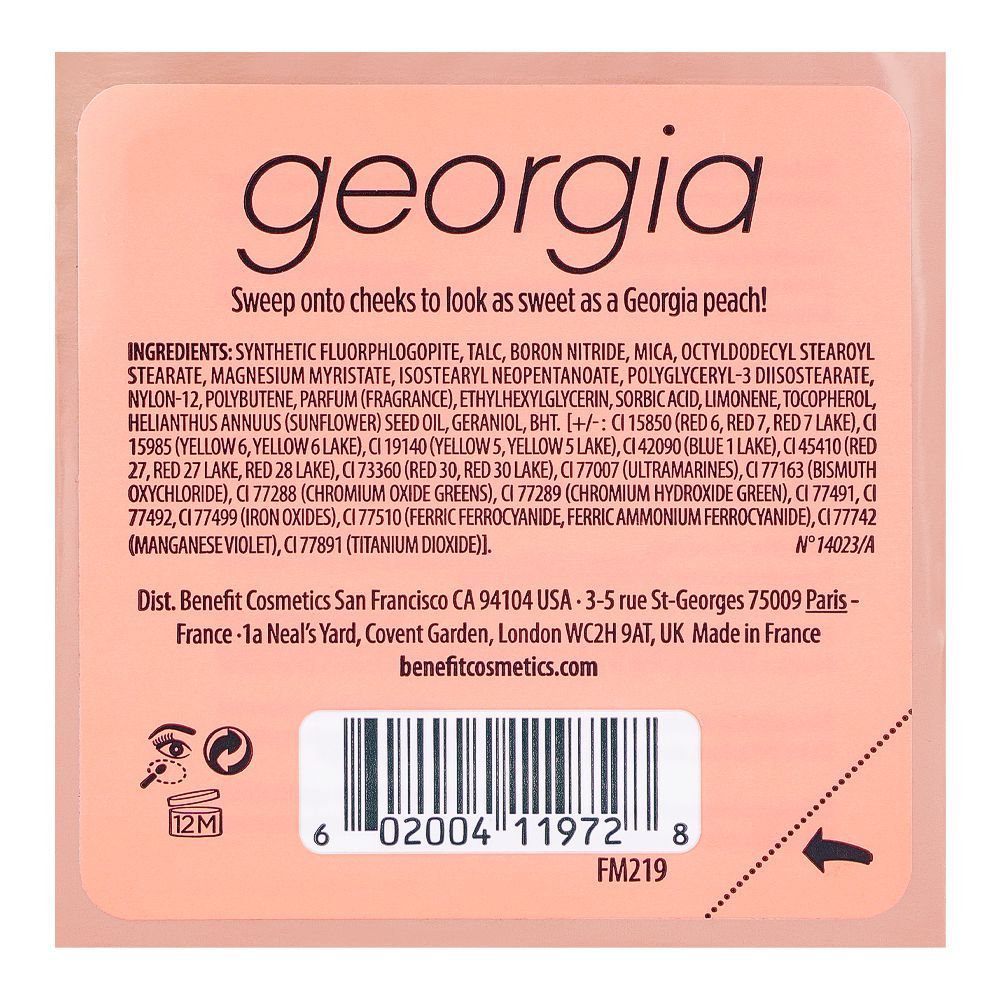 Order Benefit Georgia Golden Peach Blush, 8g Online at Best Price in ...