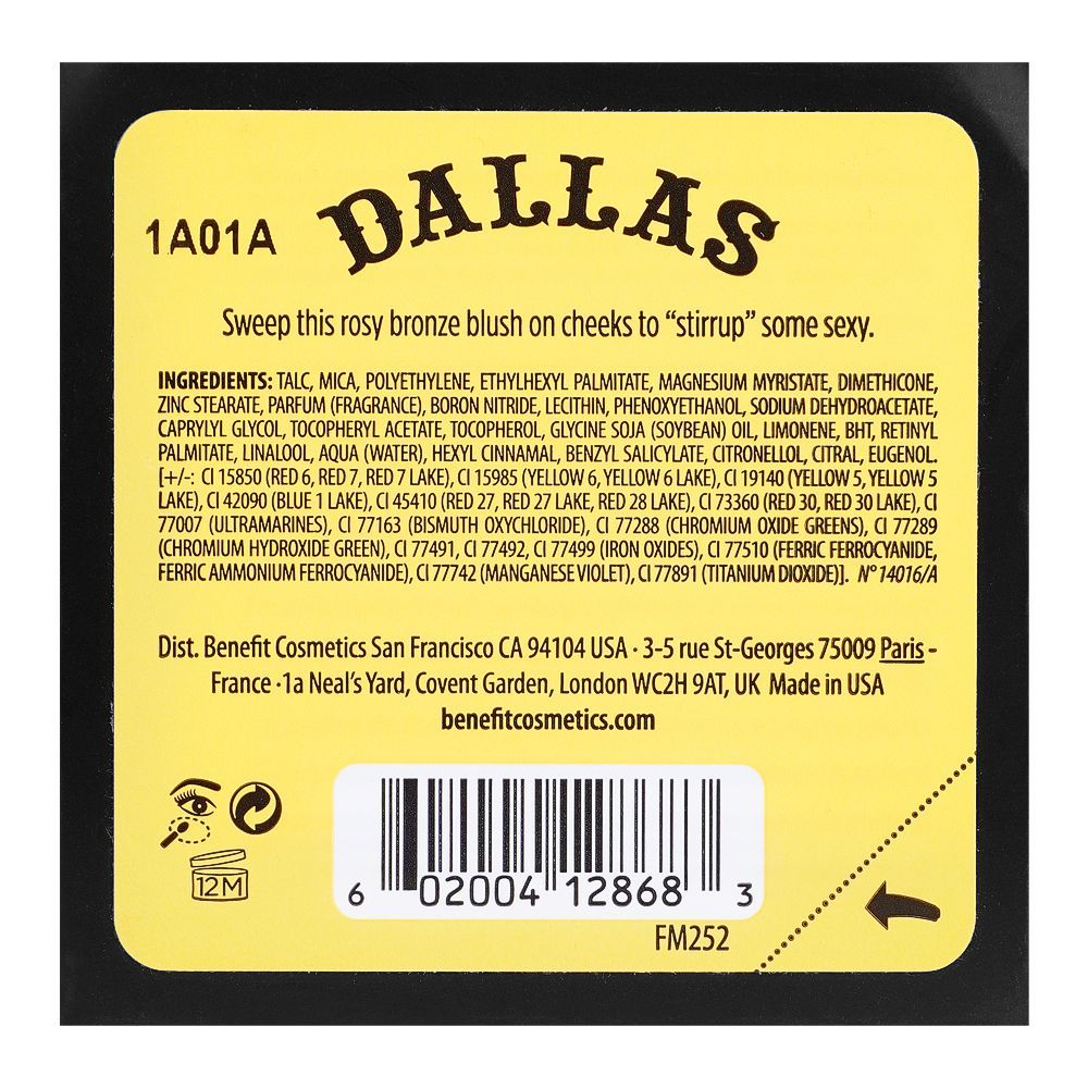 Order Benefit Dallas Rosy Bronze Blush, 8g Online at Special Price in ...