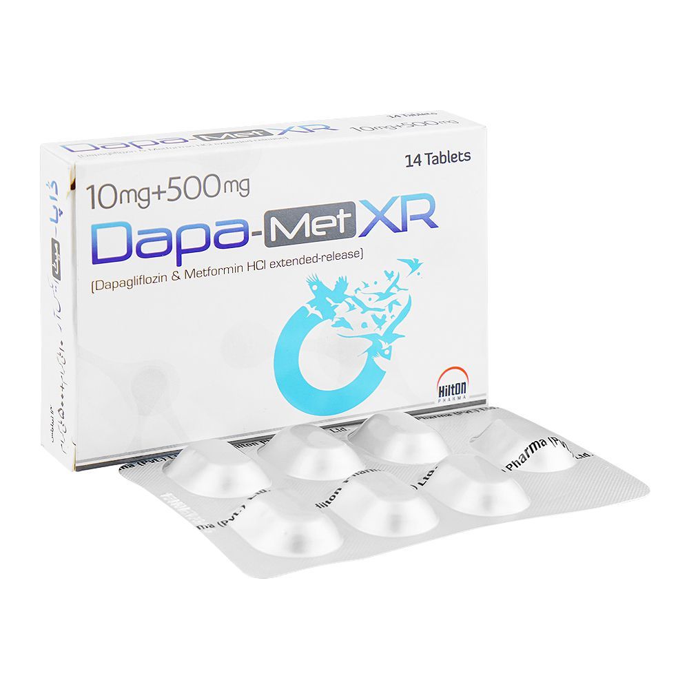 Dapa-Met XR Tablets 10mg+500mg, Box (14 Tablets)