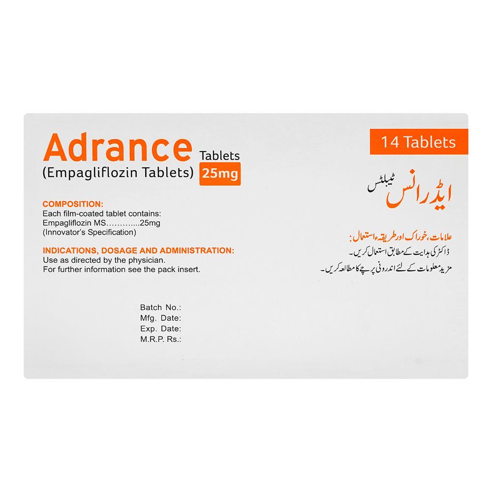Adrance Tablets 25mg, Box (14 Tablets)