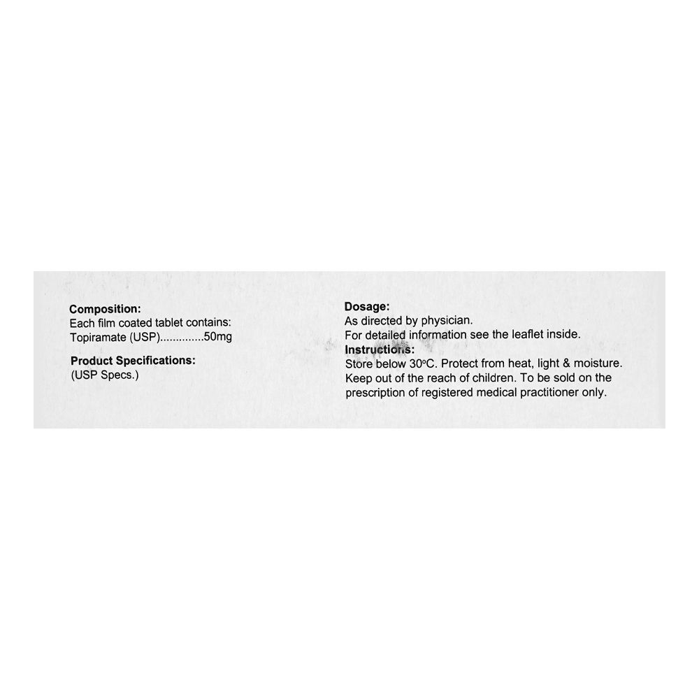Topagen Tablets 50mg, Strip (10 Tablets)