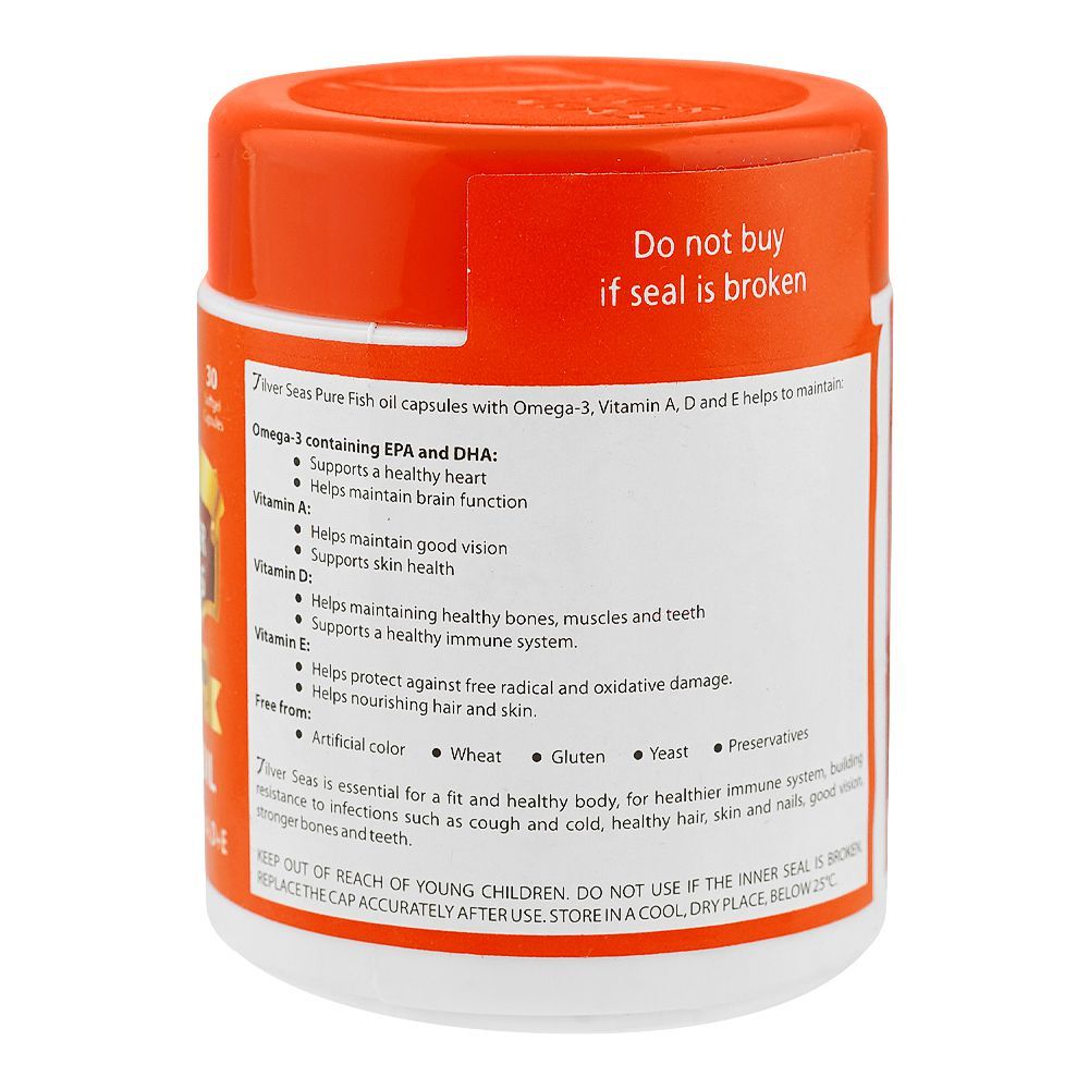 7Ilver Seas Pure Fish Oil, Bottle (30 Softgel Capsules)