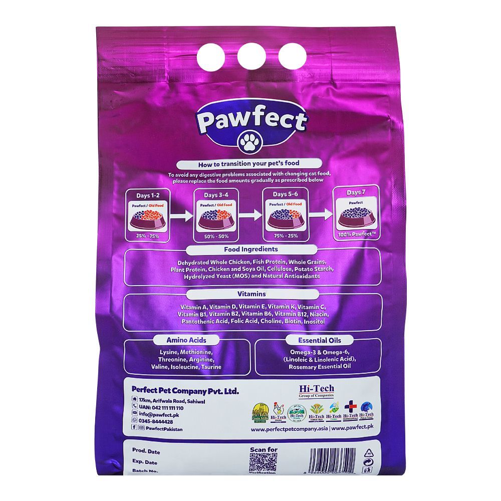 Buy Pawfect Adult Cat Food Chicken, Contains Omega 3&6, 1.2kg Online at Special Price in ...
