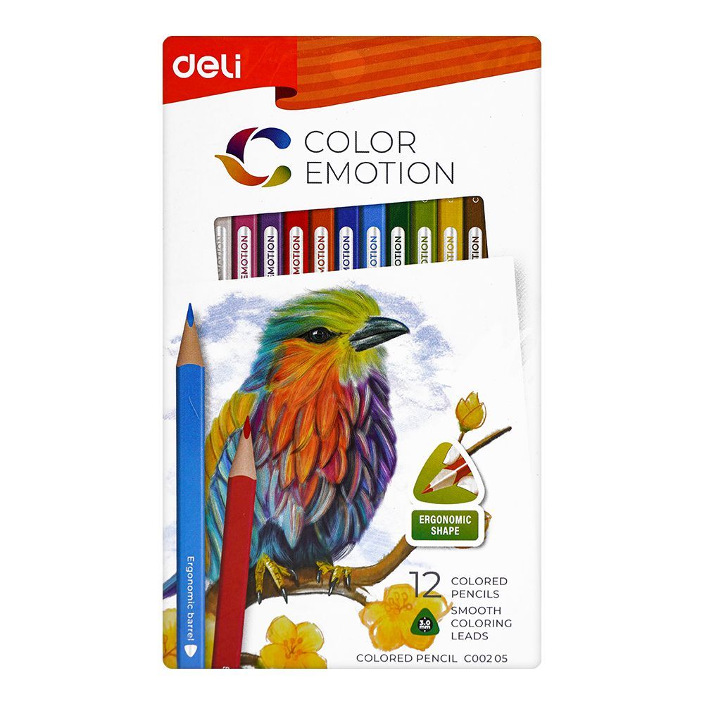 Order Deli Color Pencils, Smooth Coloring Leads, Ergonomic Shape, 12 ...