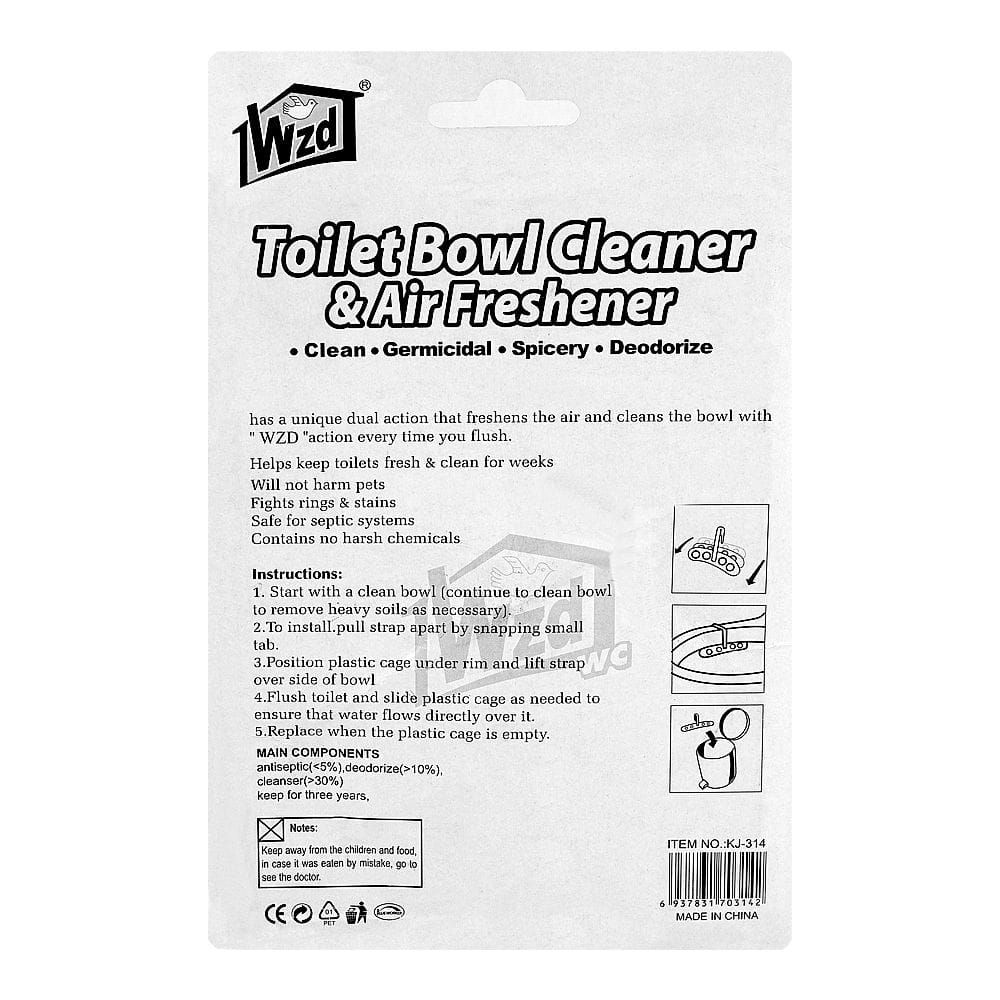 WZD Power Active Hanging Toilet Bowl Cleaner & Air Freshener, 4 Scents ...