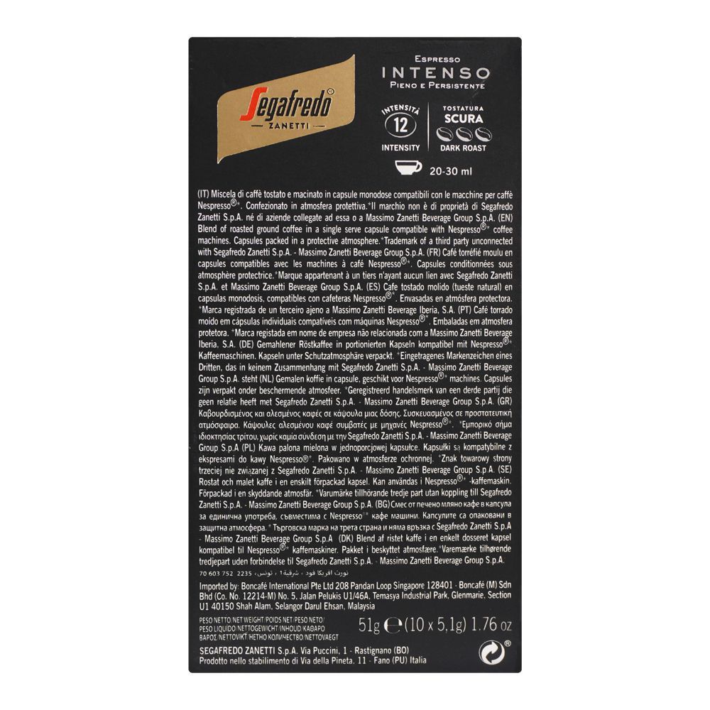 Purchase Segafredo Zanetti Espresso Intenso 51gm Online at Special ...