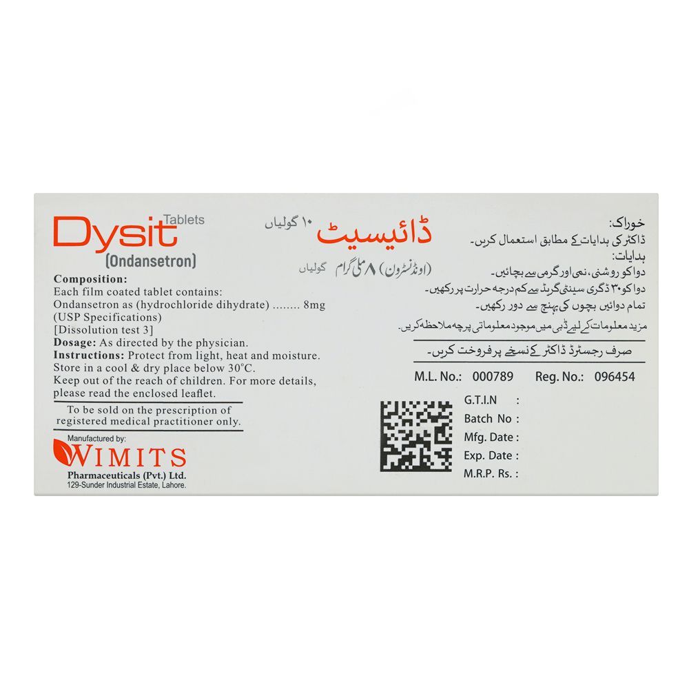 Dysit 8mg Tablets, Box
