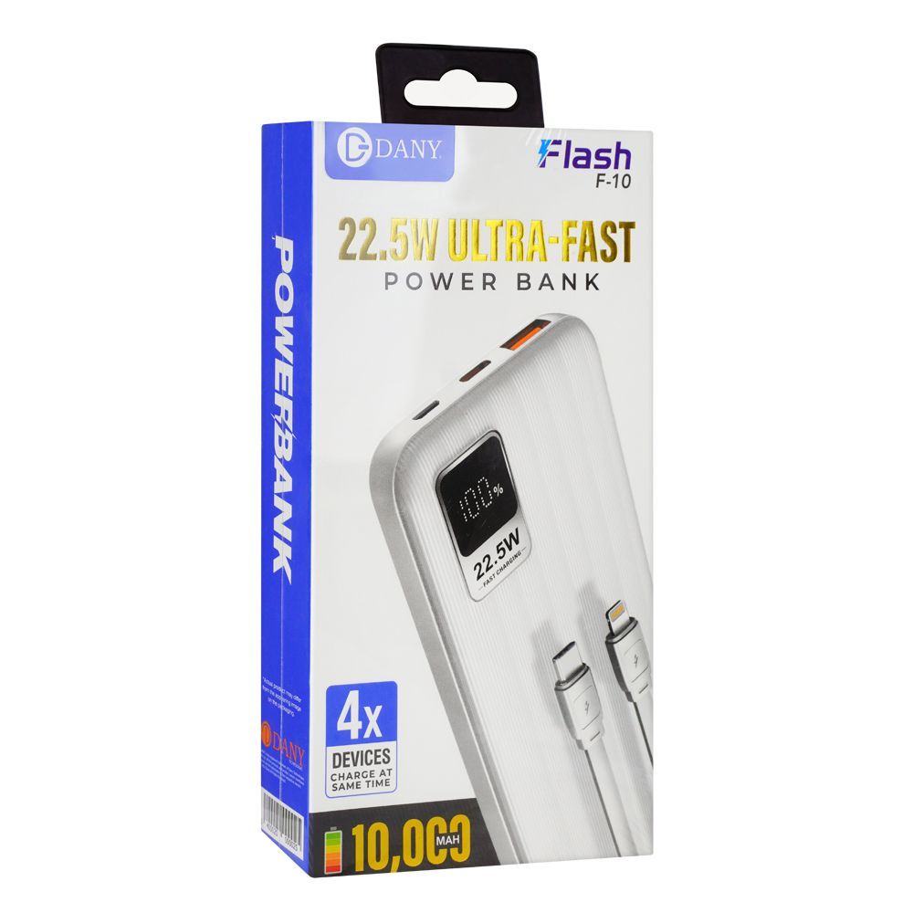 Purchase Dany Flash F-10 Power Bank, 10000 mAh, 22.5W, Digital Display ...
