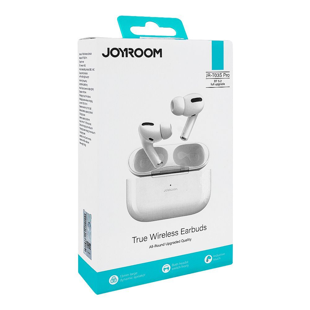 Purchase Joyroom True Wireless Earbuds, White, JR-T03S Pro Online at ...