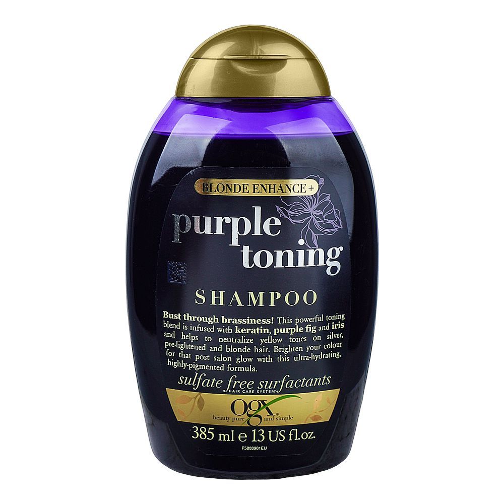 Buy OGX Blonde Enhance + Purple Toning Shampoo, Sulphate Free ...
