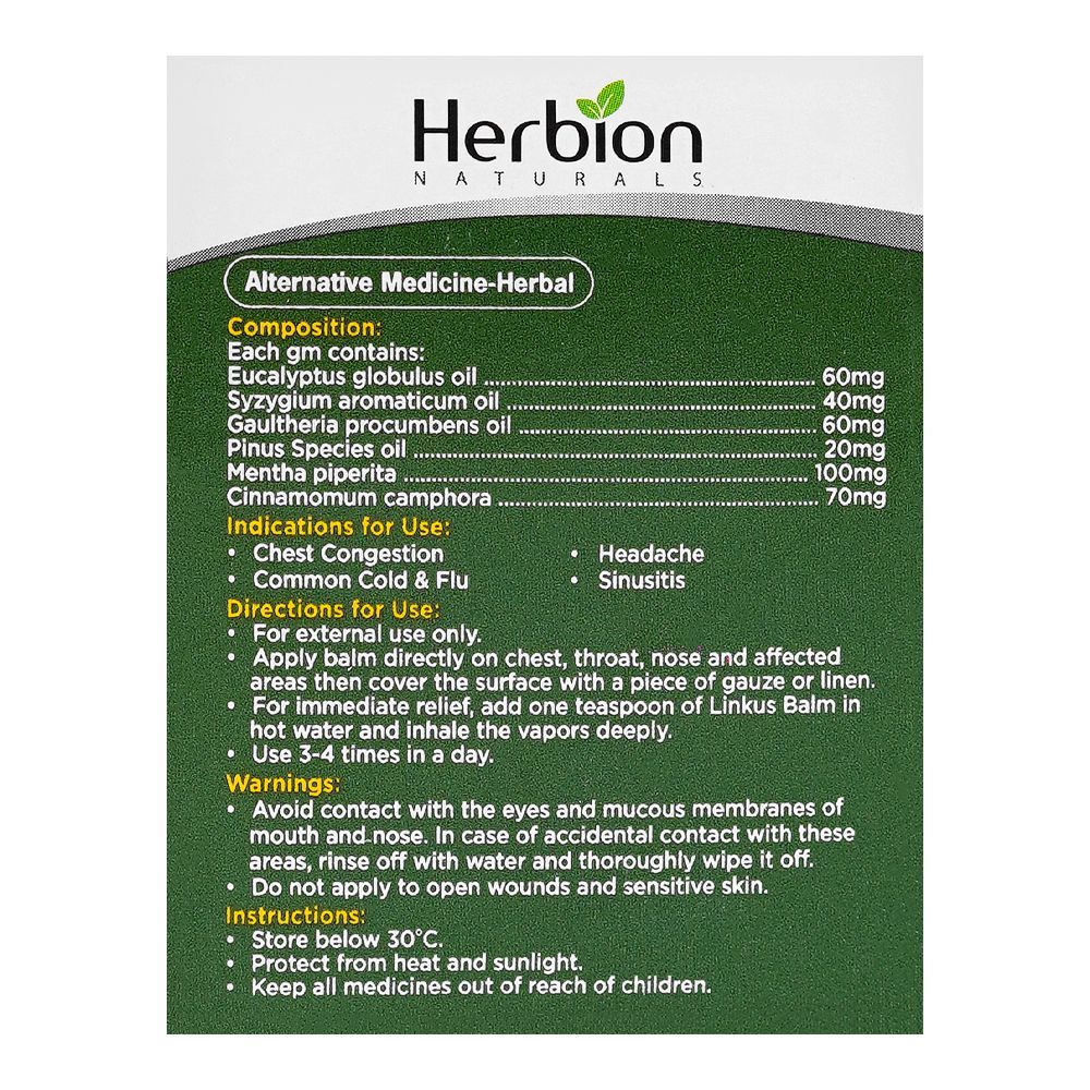Herbion Linkus Balm, 25g