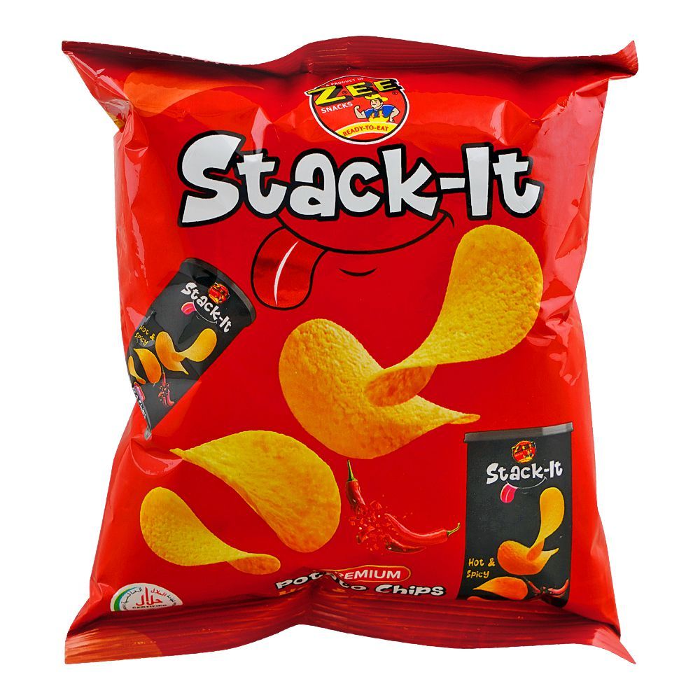 Order Zee Stack-It Hot & Spicy Potato Chips, 62g Online at Special ...