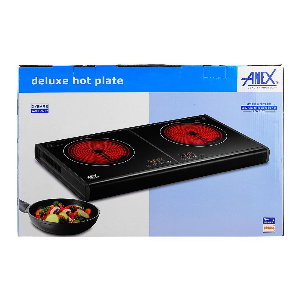Purchase Anex Deluxe Hot Plate, 2000-1500W, Black, AG-2162 Online at ...