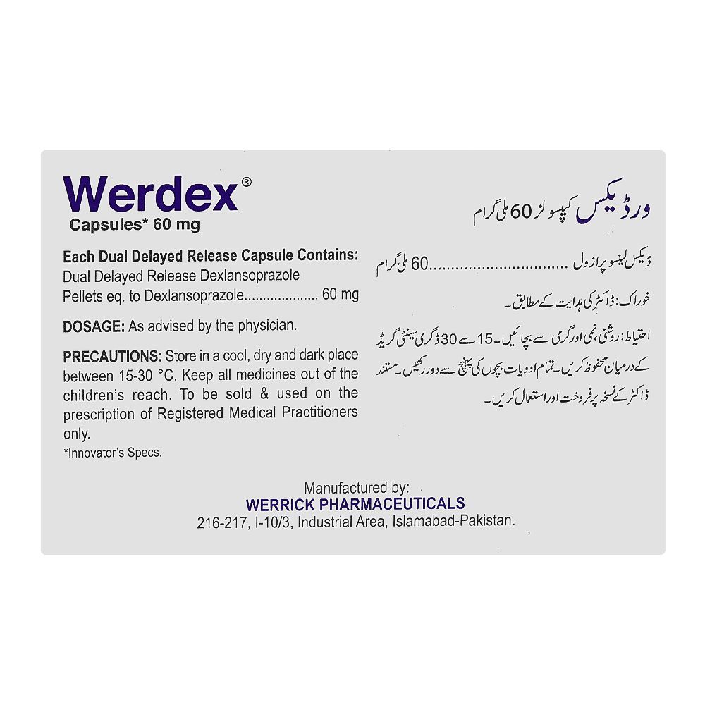 Werdex 60mg, Strip (10 Capsules)