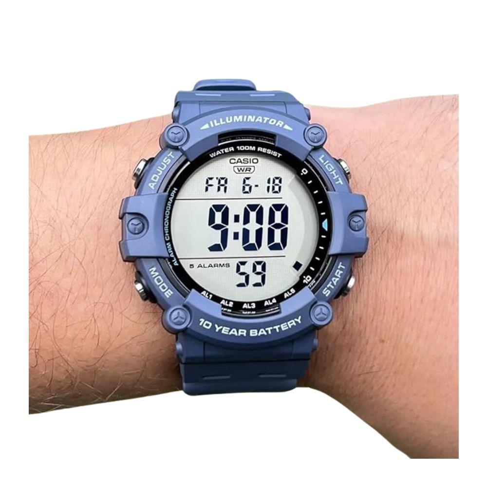 Casio Men's Digital Wrist Watch With Resin Strap, AE-1500WH-2AVDF