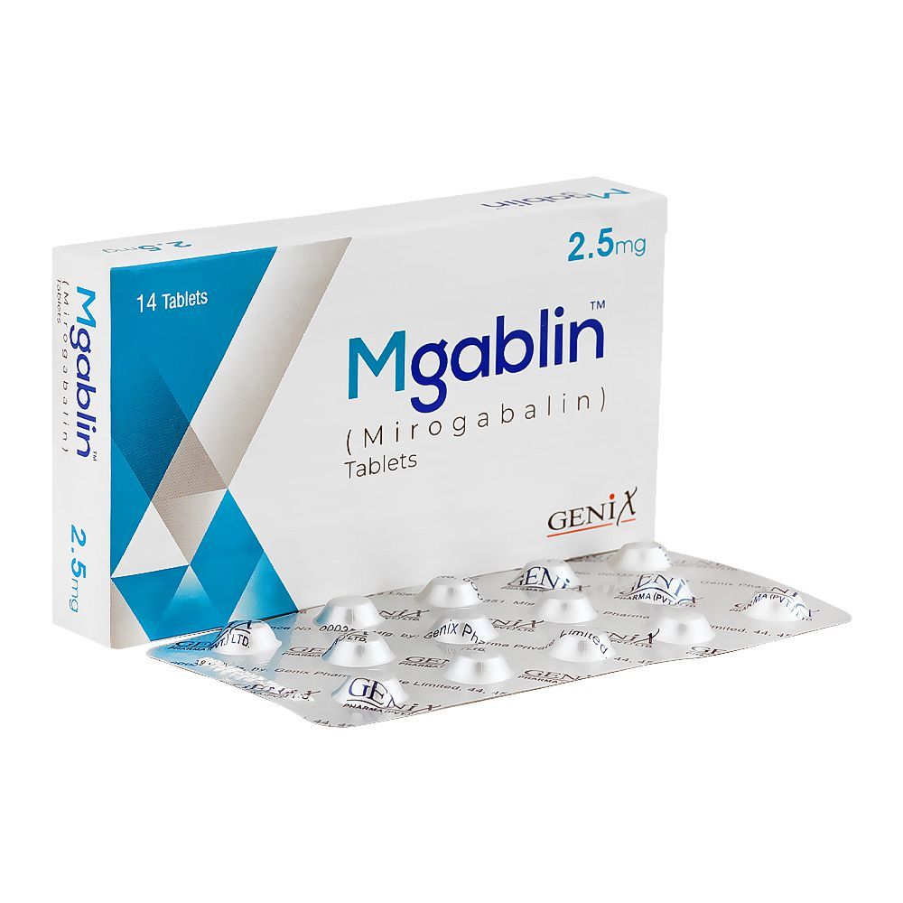 Genix Pharma Mgablin Tablet, 2.5mg, 14-Pack