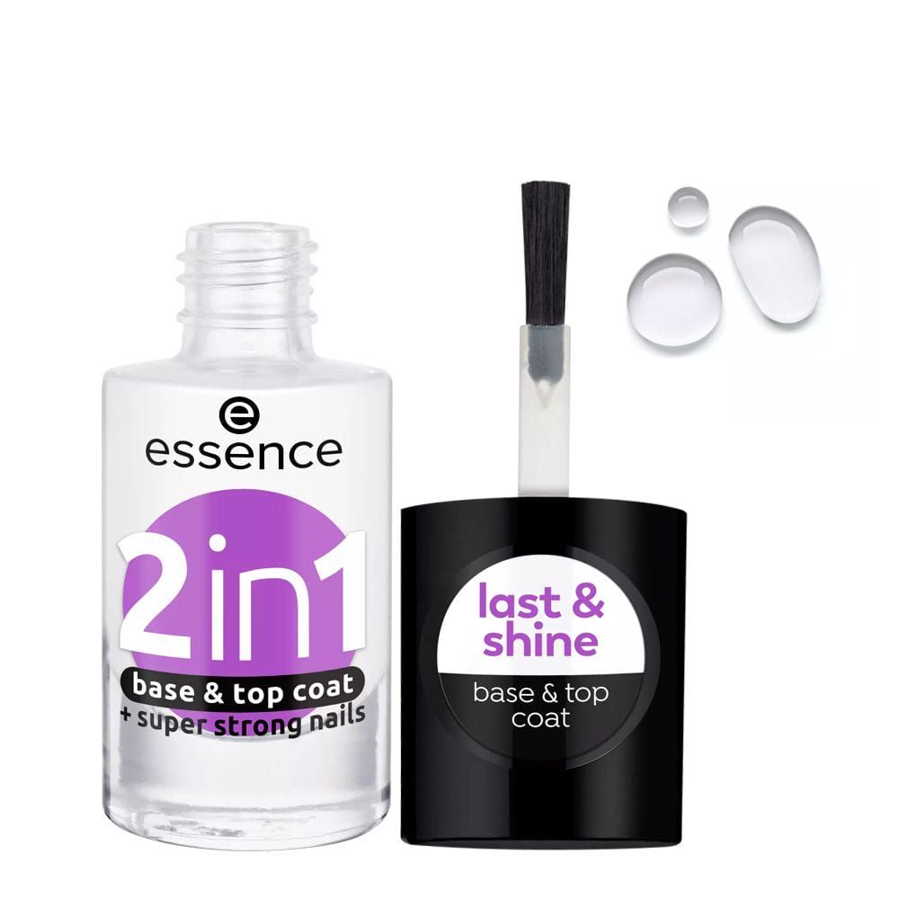 Essence Last & Shine 2in1 Base & Top Coat + Super Strong Nails, 8ml