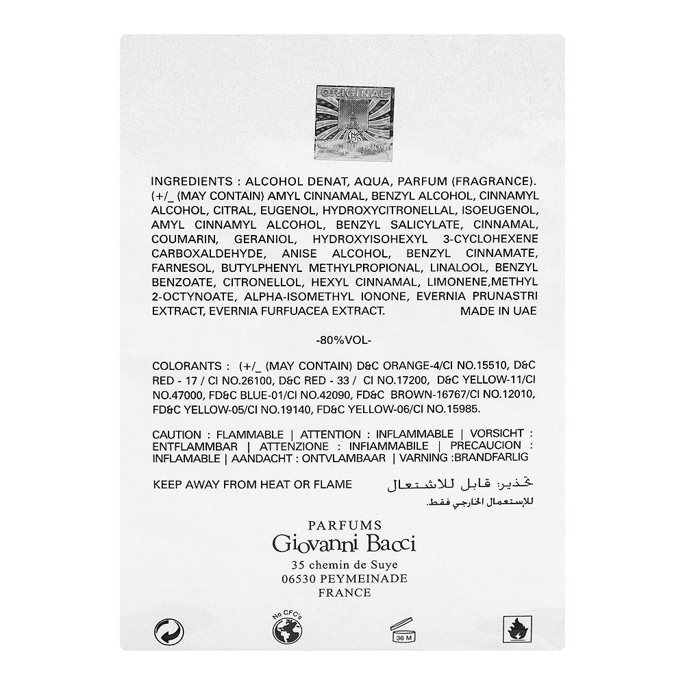 Giovanni Bacci Vertis, Eau De Parfum, For Women, 100ml