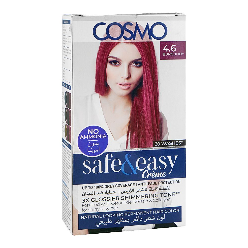Cosmo No Ammonia Safe & Easy Permanent Hair Color - Salon Quality Hair ...