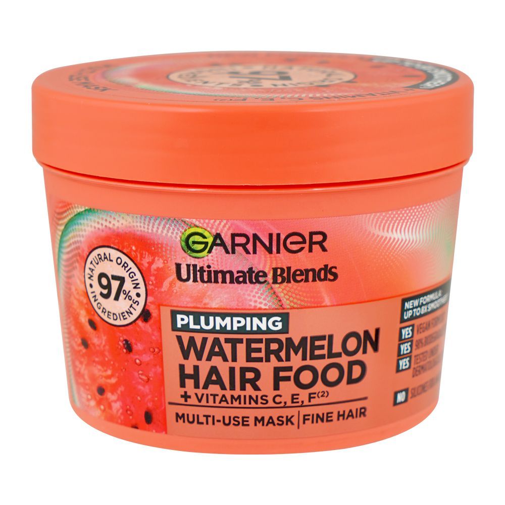 Garnier Ultimate Blends Plumping Watermelon Multi-Use Hair Mask, For ...