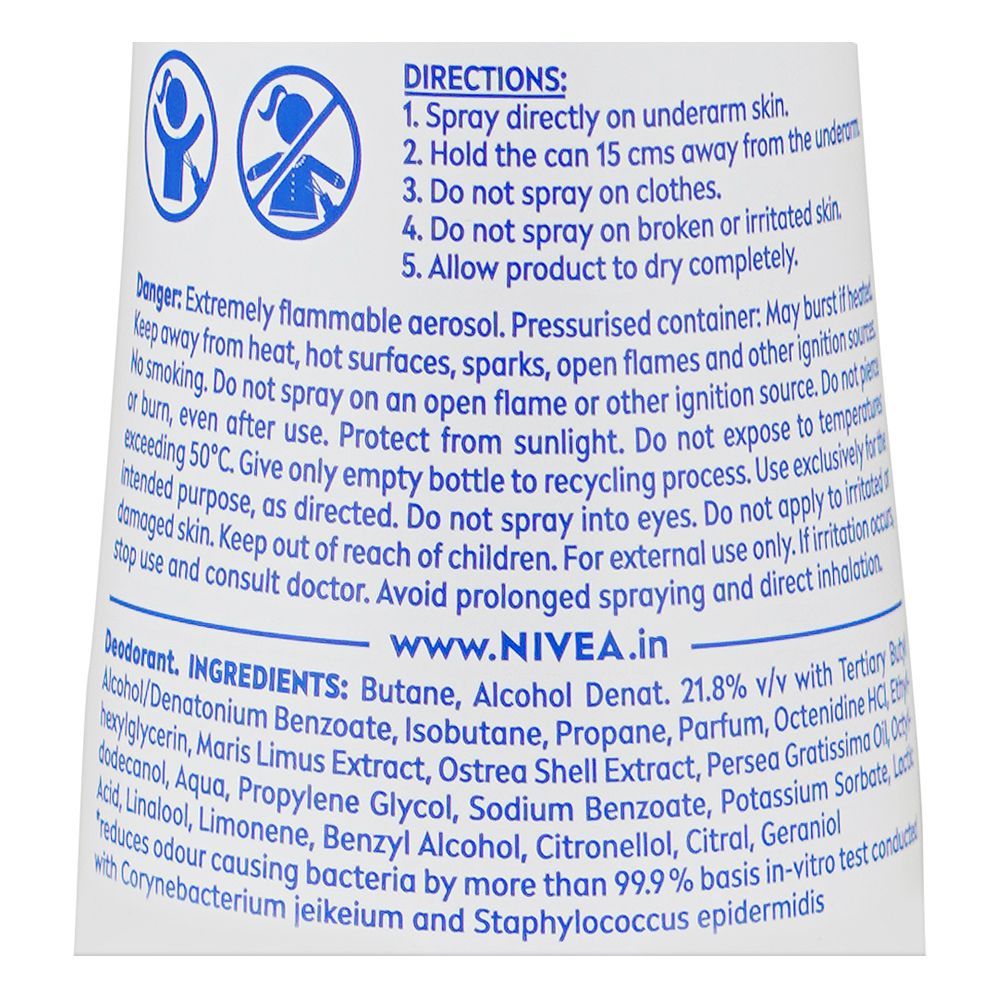 Nivea Fresh Natural Infini Fresh Body Spray, 48H Long-Lasting Freshness ...